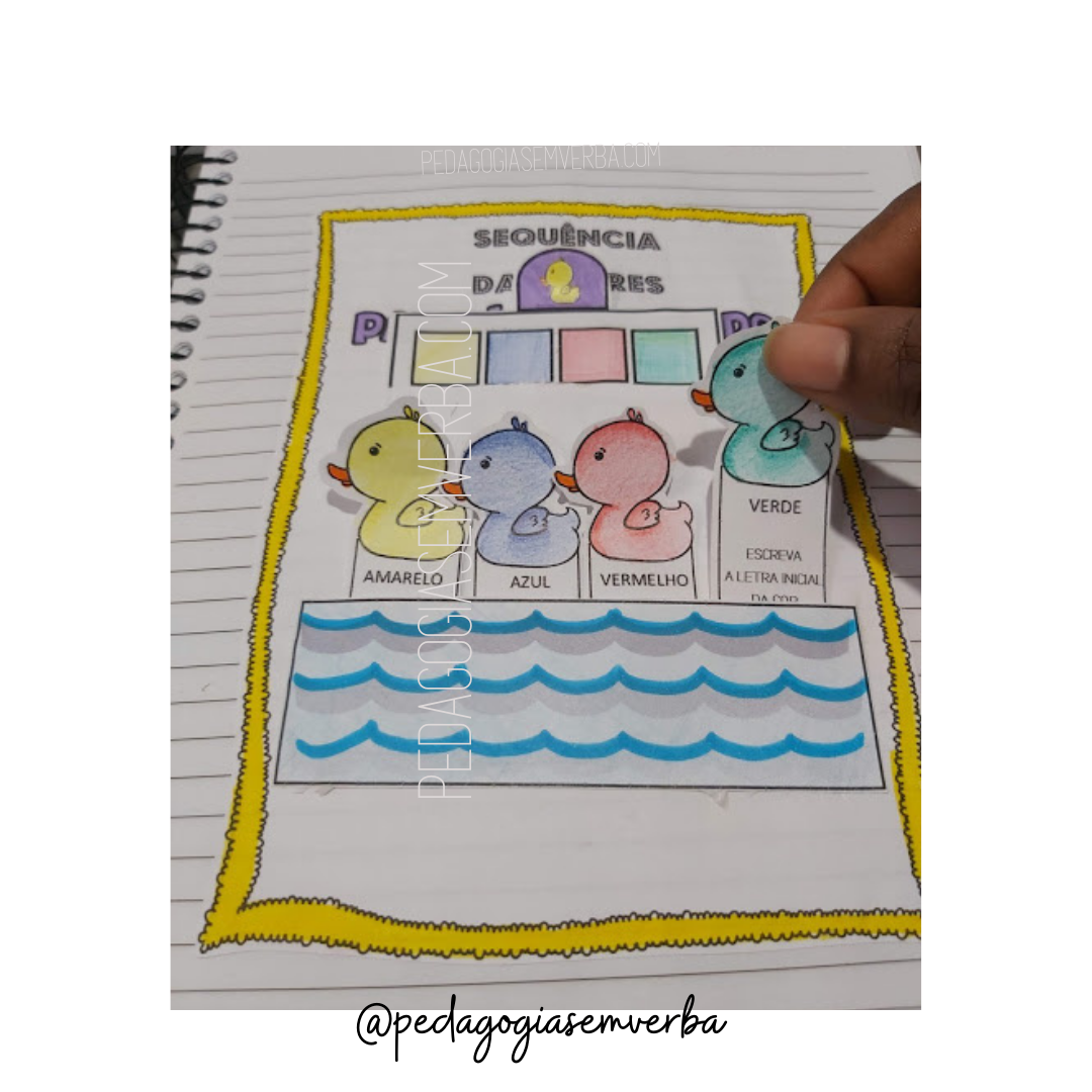 PATINHO COLORIDO - SEQUÊNCIA DE CORES - Pedagogia sem Verba